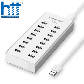 Ugreen 20298 Màu Bạc Bộ chia HUB USB 2.0 sang 16 USB 2.0 hỗ trợ nguồn cao cấp 20298 20020298